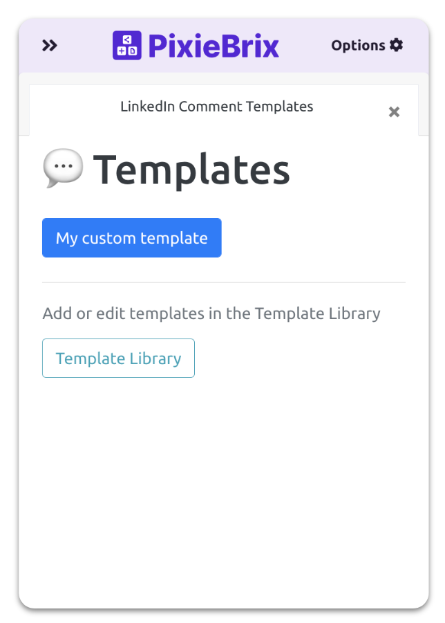Youtube Comment Templates - PixieBrix